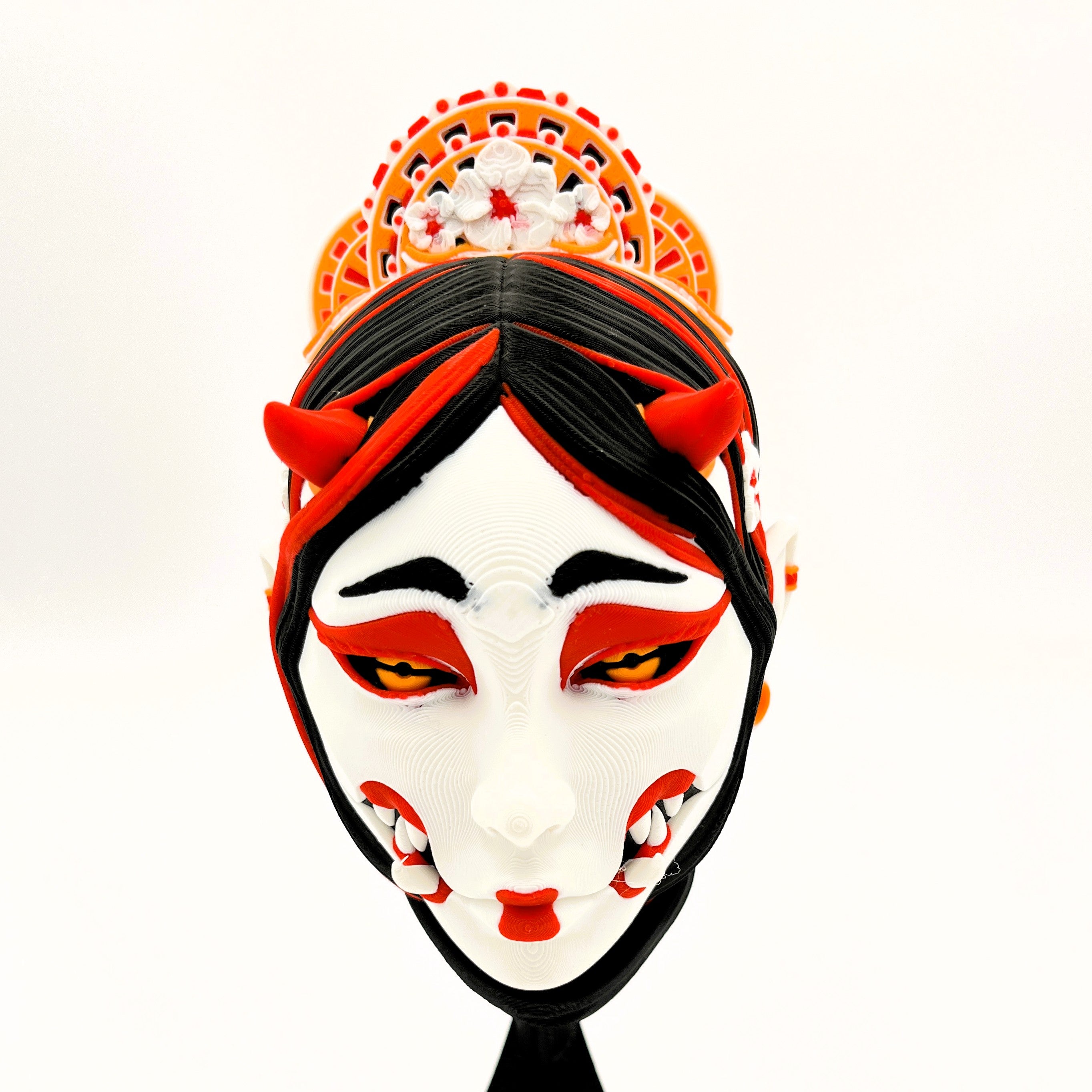 KUCHISAKE Wall Mask – Oni-Inspired Geisha Mask (Wall or Table Display ...